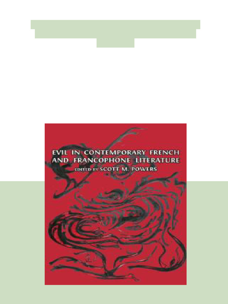 Evil in Contemporary French and Francophone Literature 1st Edition ...