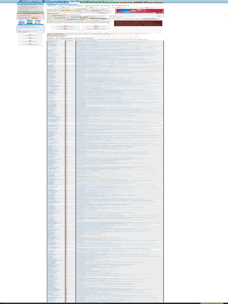 Academic Word List (AWL) | PDF | Vocabulary | Methodology
