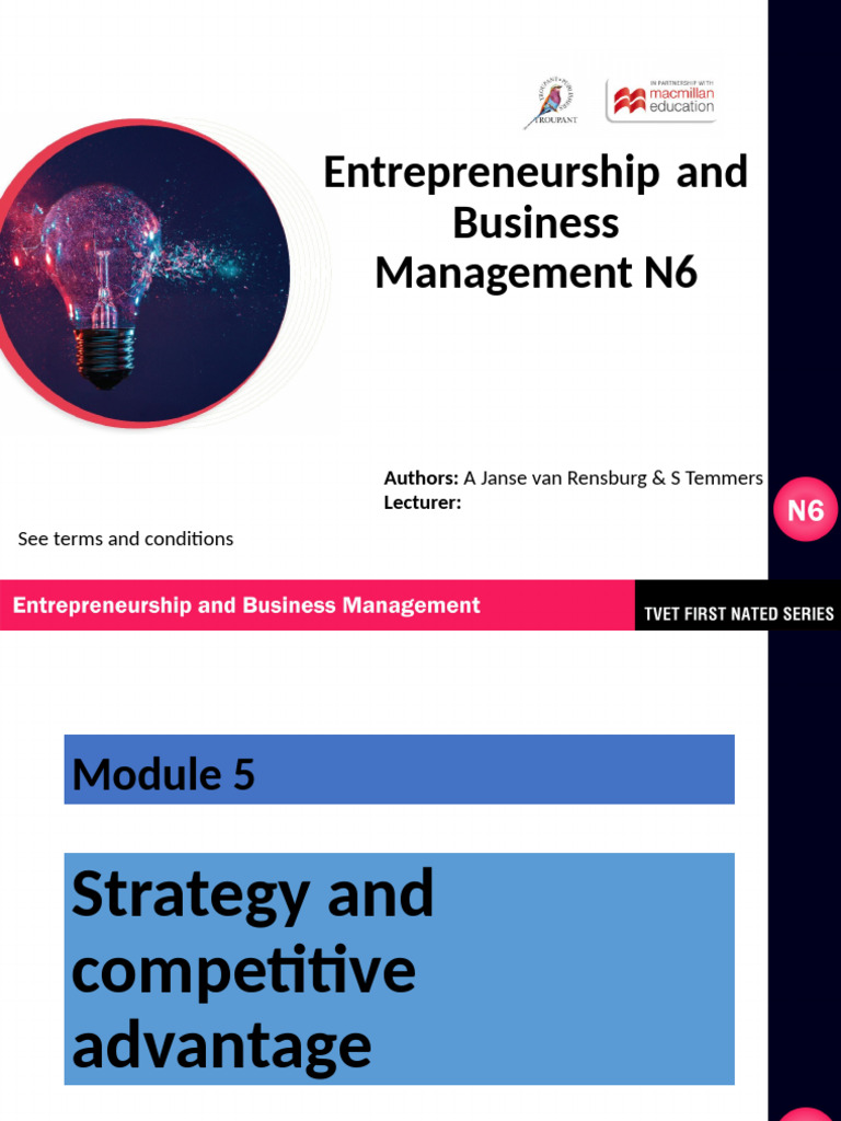 TVET FIRST EBM N6 - Module 5 Presentation | PDF | Supply Chain ...