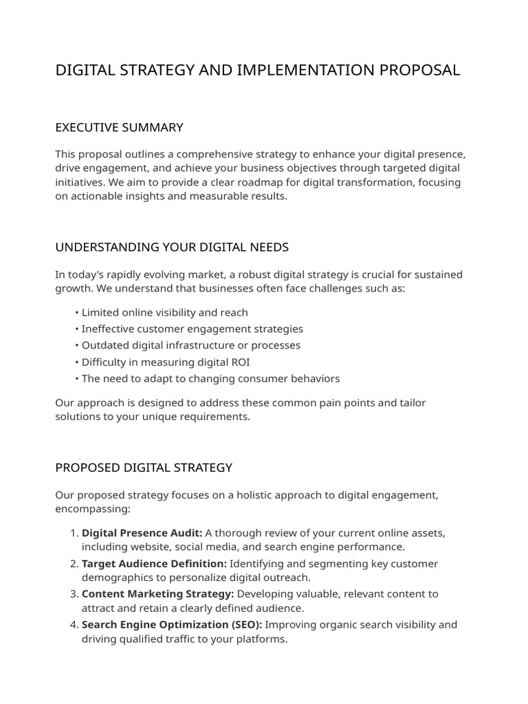 Digital Strategy Implementation Proposal | PDF | Human Communication ...