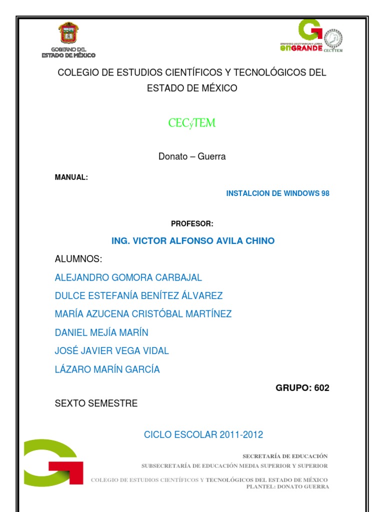 Manual de Instalacion de Windows 98 | PDF | Compatibles con PC Ibm | Software