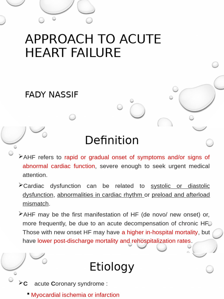 Acute Heart Failure | PDF | Heart Failure | Blood Pressure