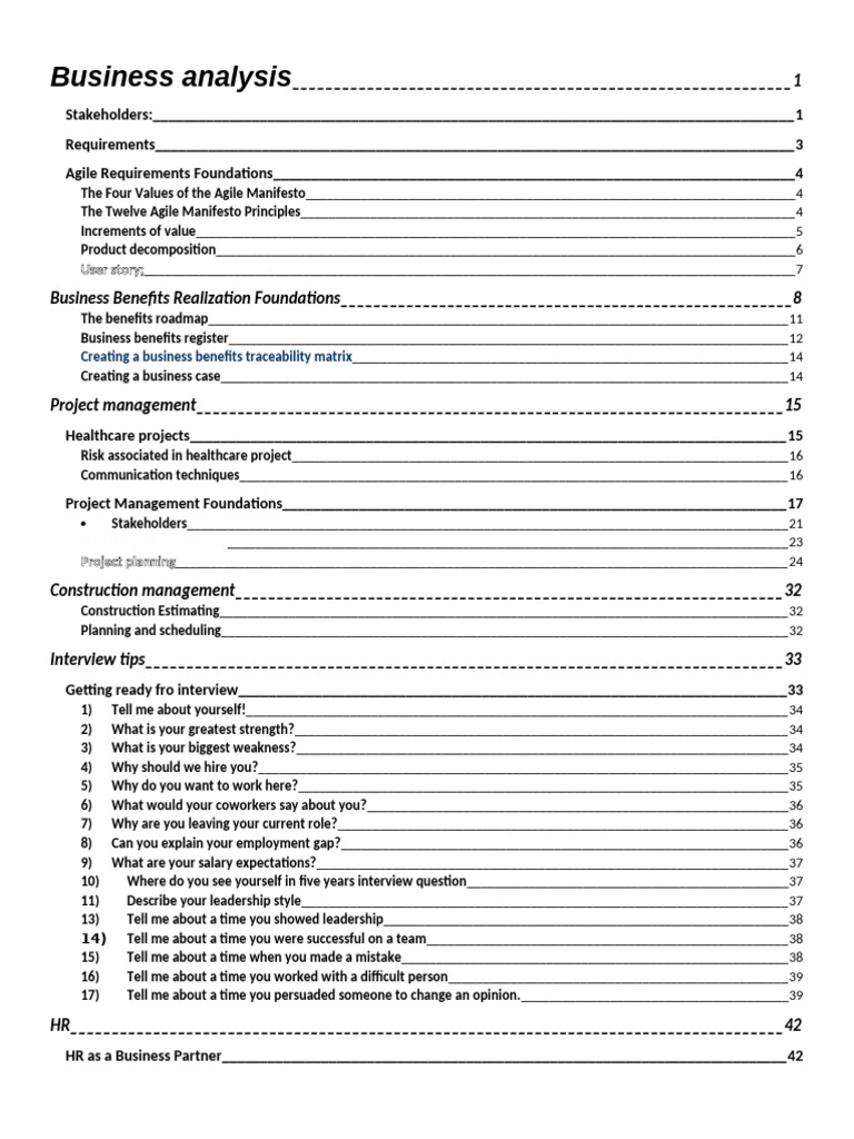 Business Analysis | PDF | Scrum (Software Development) | Project Management