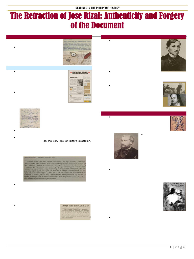 The Retraction of Jose Rizal | PDF
