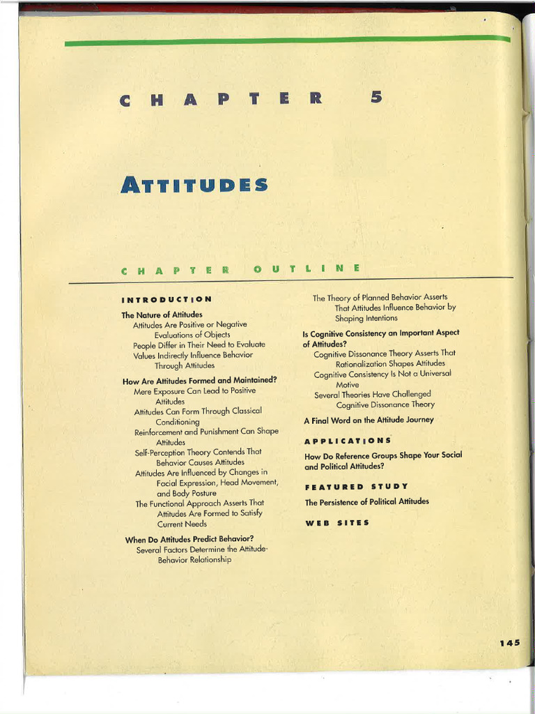 ATTITUDES | PDF | Attitude (Psychology) | Classical Conditioning