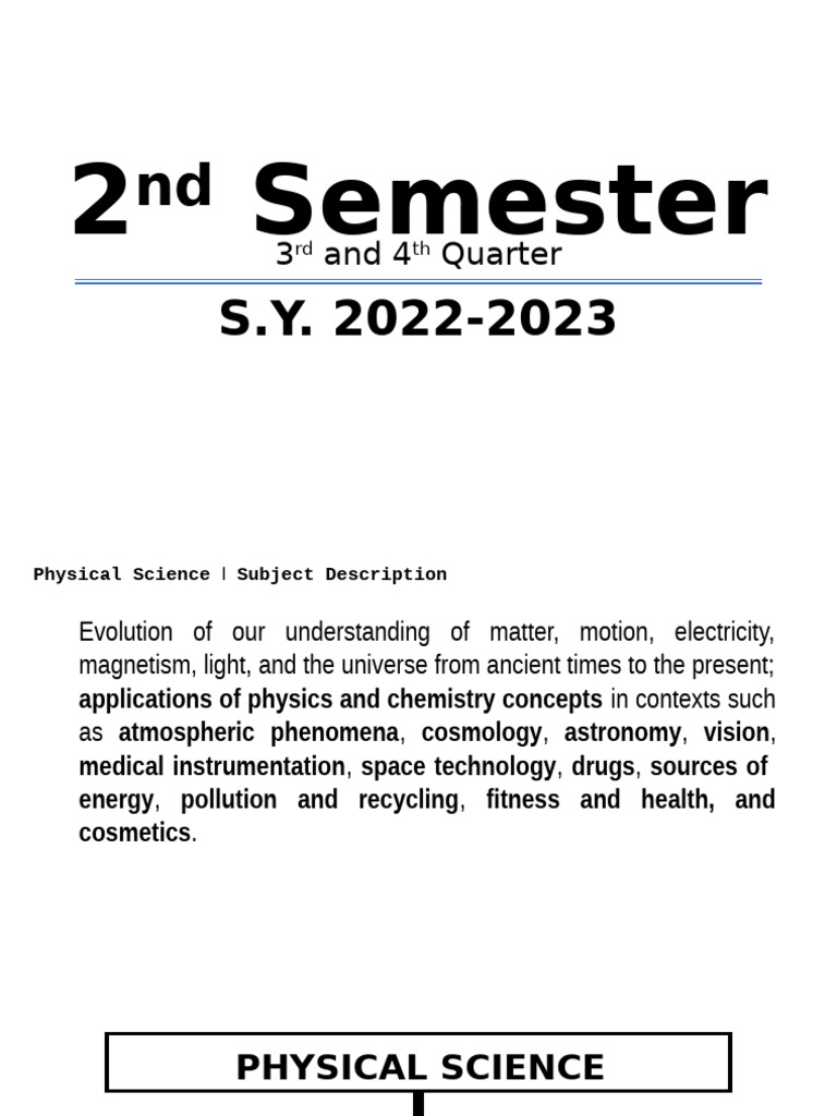 Introduction To Physical Science | PDF