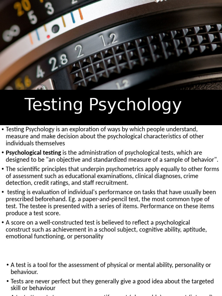 Understanding Psychological Testing | PDF | Psychological Testing ...