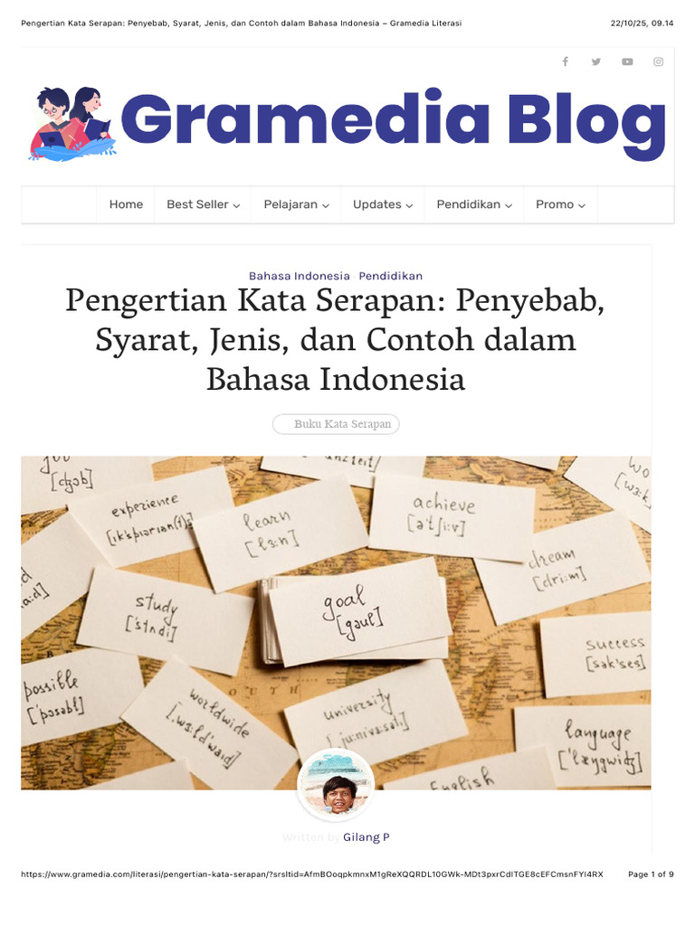 Pengertian dan Contoh Kata Serapan | PDF