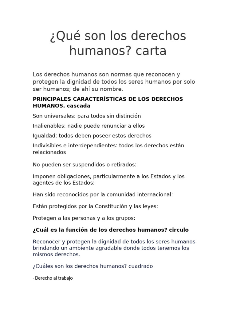 Qué Son Los Derechos Humanos | PDF