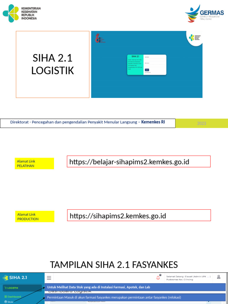 H2.2 Permintaan Keluar, Masuk Dan Relokasi Di SIHA 2.1 | PDF