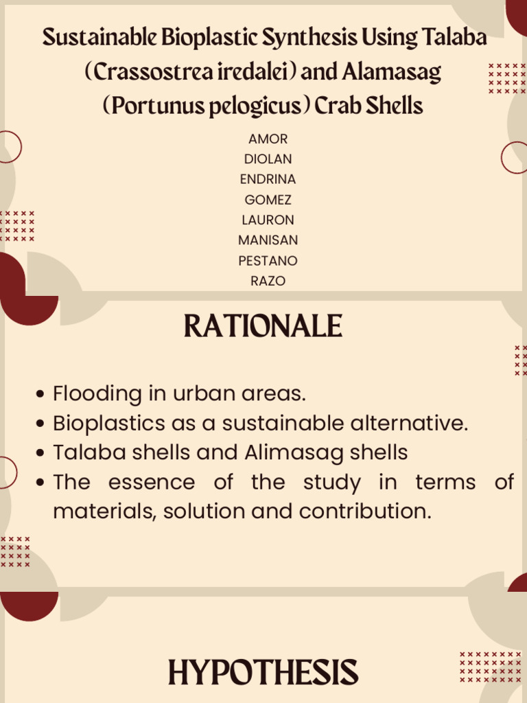 Bioplastic from Alamasag and Talaba Shells | PDF