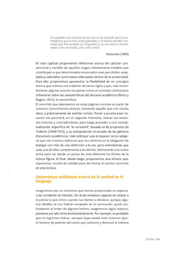 Verosimilitud y verdad en el lenguaje | PDF | Verdad | Testimonio