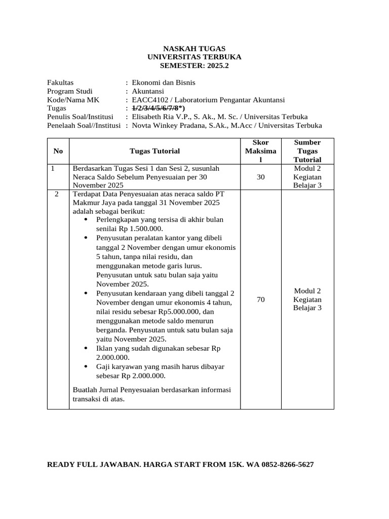 Tugas 3 - Lab Pengantar Akuntansi | PDF