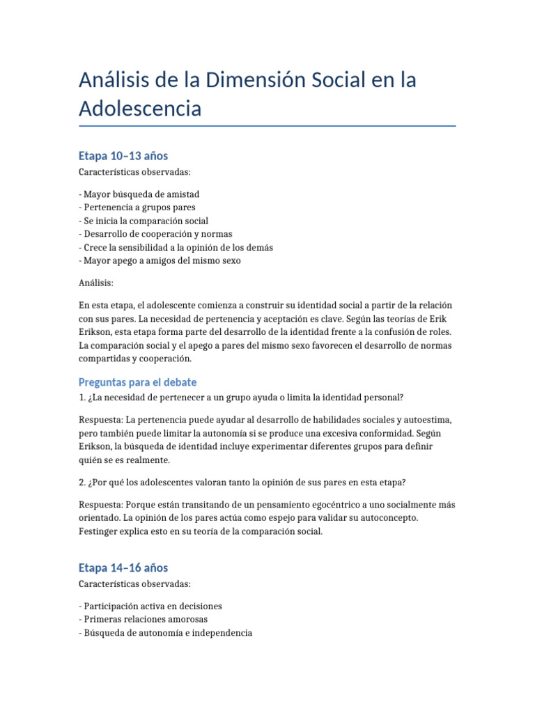 Analisis Dimension Social Ampliado | PDF | Autonomía | Pensamiento