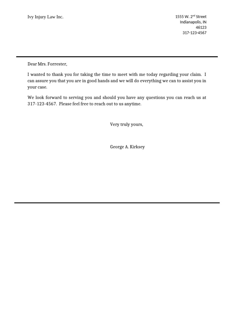 Correspondence To Ann Forrester | PDF