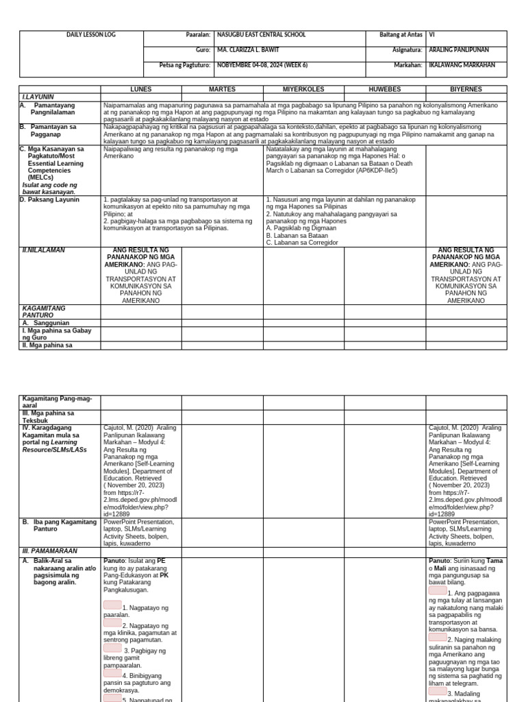 g6 q2w6 DLL AP (Melcs) | PDF
