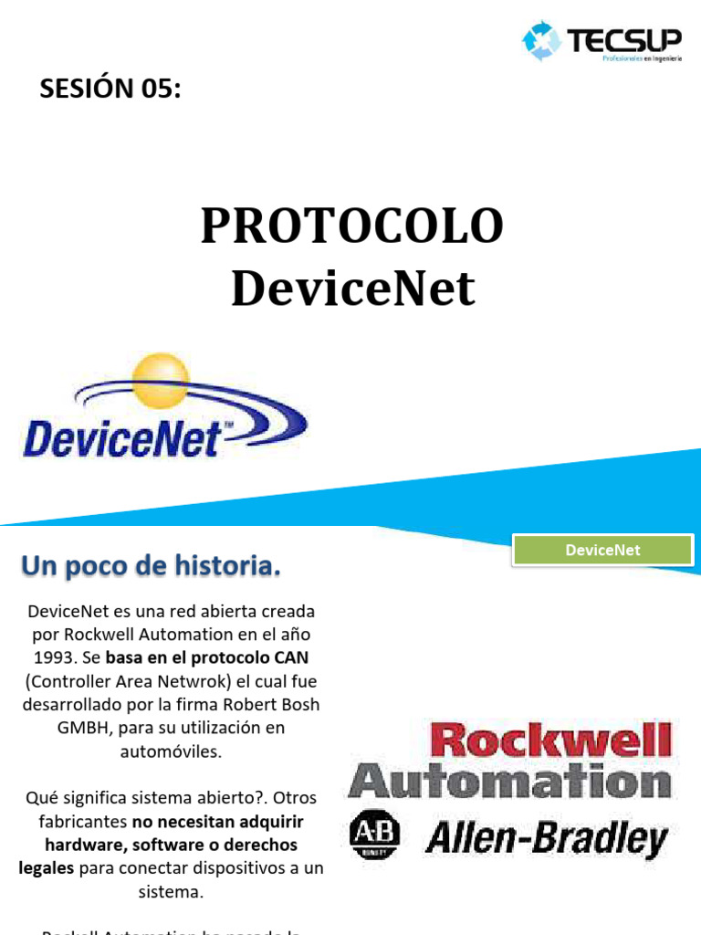 S05_DEVICENET | PDF | Informática | Ingenieria Eléctrica