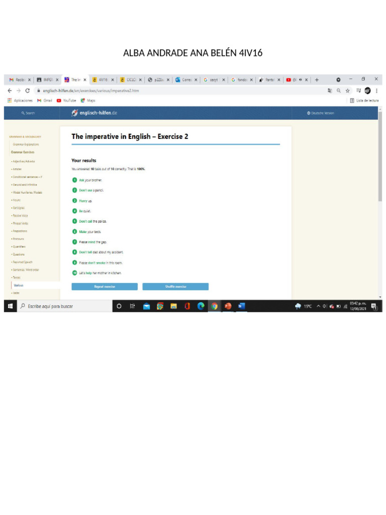 Imperatives Exercises 2 | PDF