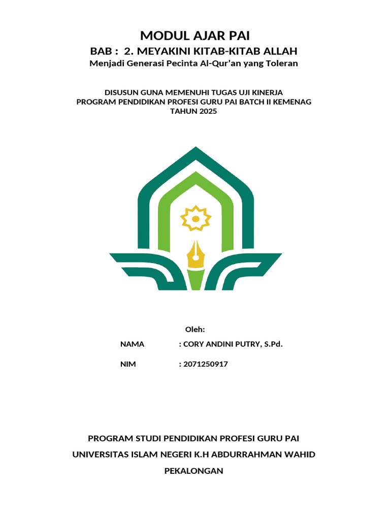 Modul Ajar PAI: Iman pada Kitab Allah | PDF