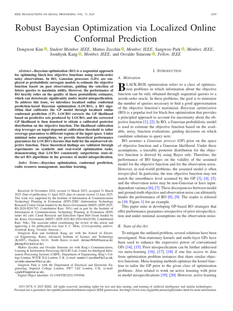 Robust Bayesian Optimization Via Localized Online Conformal Prediction ...