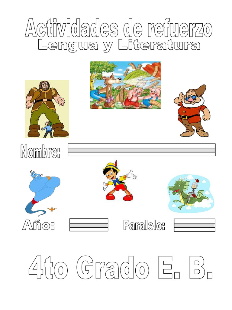 Tareas Vacacionales Lengua y Literatura 4to. EGB | PDF | Verbo