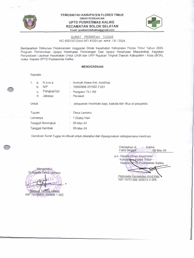 Pelayanan Imunisasi Bayi, Baduta Dan Wus Di Posyandu 09 Maret 2024 | PDF