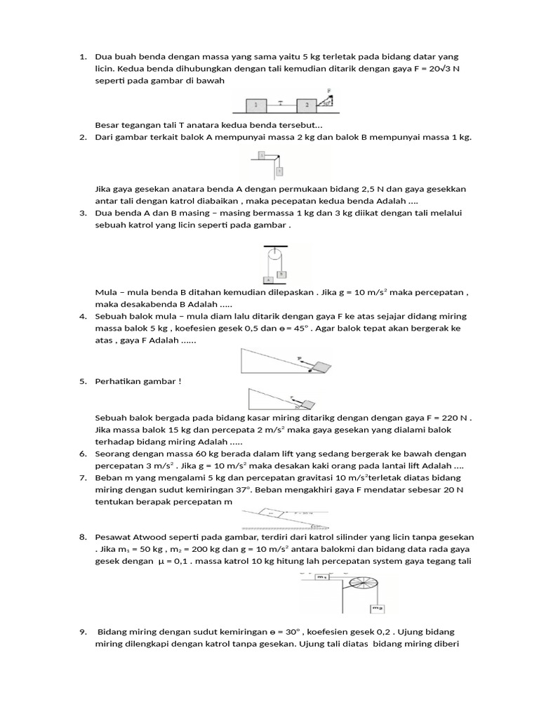 Analisis Gaya dan Percepatan pada Benda | PDF