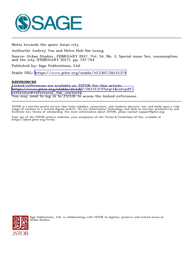 Yue Leung-Notes Towards The Queer Asian City (2017) | PDF | Queer ...
