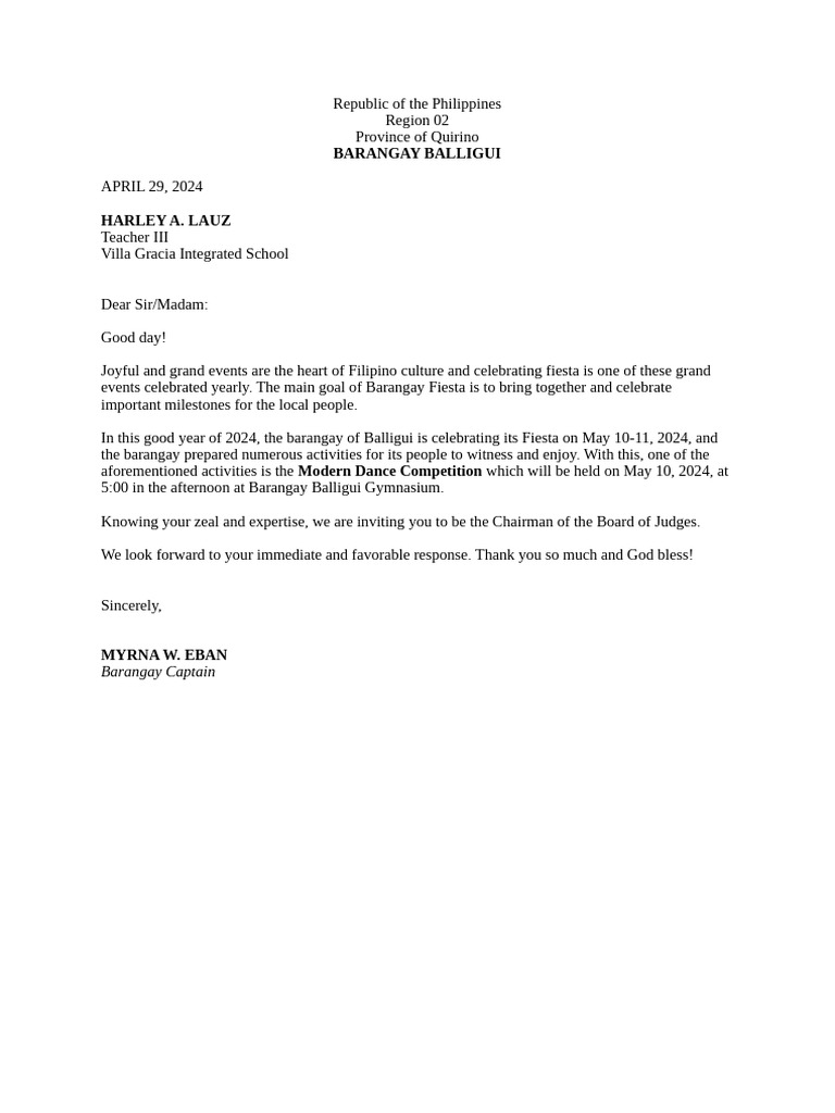 Judges Invitation | PDF
