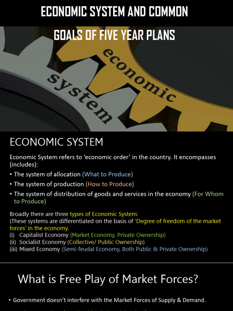 Economic System and Common Goals of Five Year Plans | PDF | Economic ...