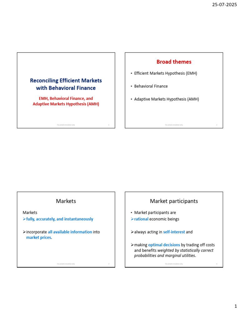 01 Adaptive Markets Hypothesis | PDF | Efficient Market Hypothesis ...