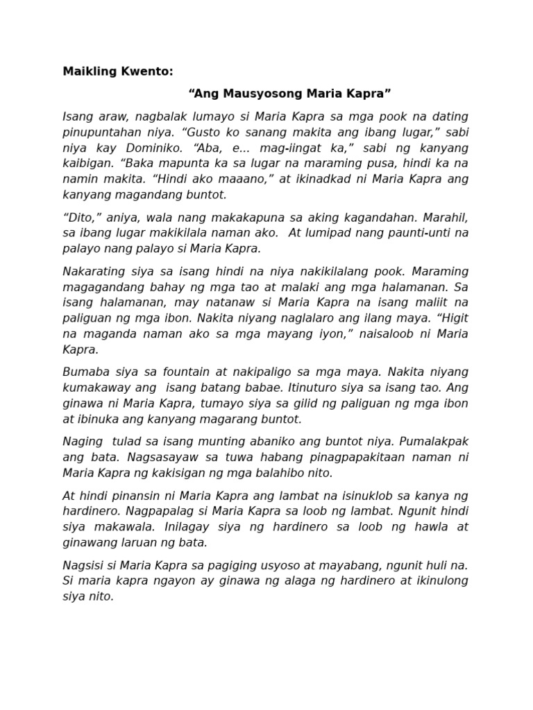 Maikling Kwento | PDF