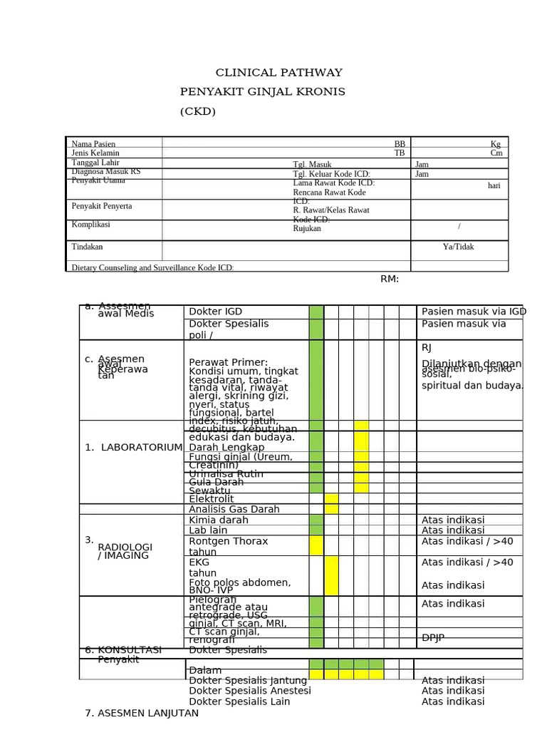 PDF Clinical Pathway CKD P | PDF