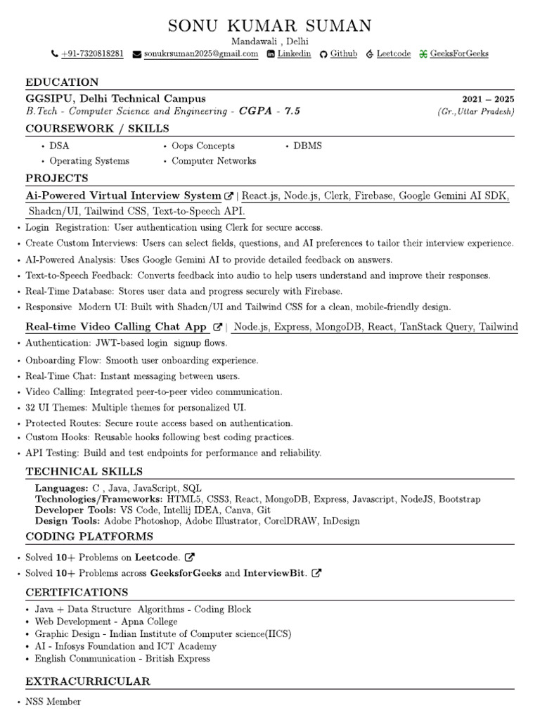 Sonu New Resume | PDF