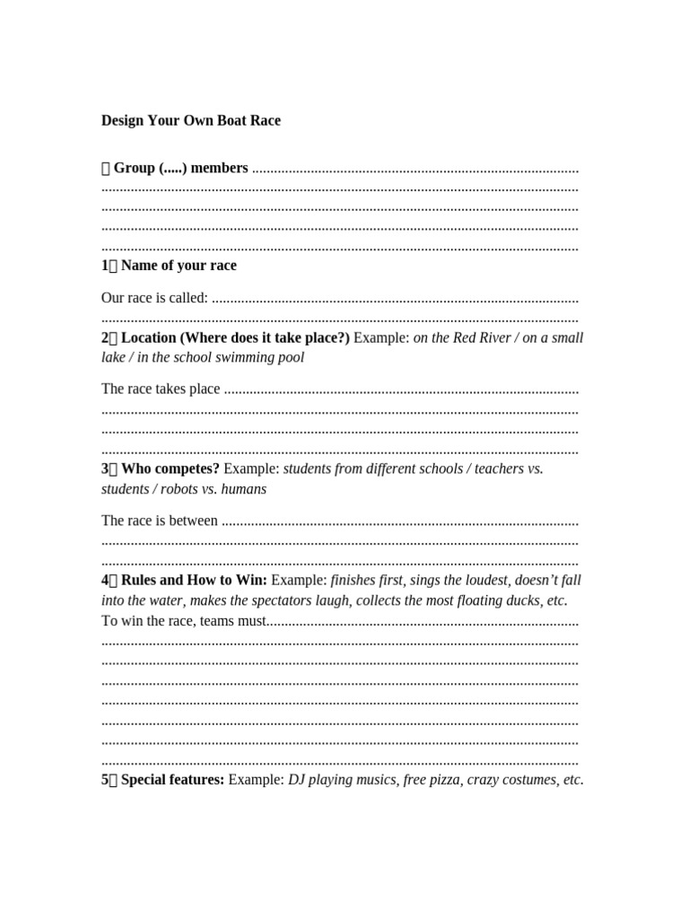 Design Your Boat Race Student | PDF | Rowing | Human Powered Transport
