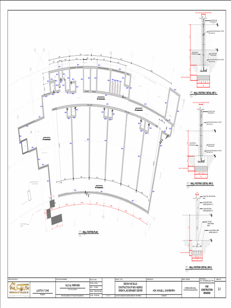 Parking Area - Wall Footing Details | PDF