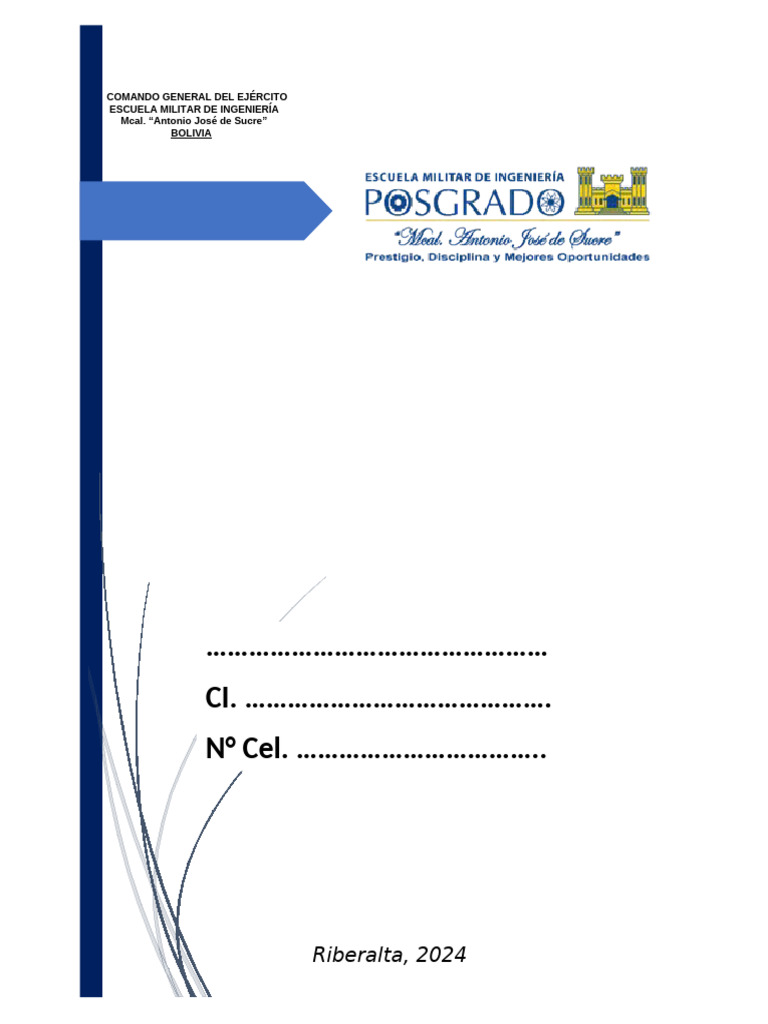 Formato Caratula File Posgrado 2025 | PDF