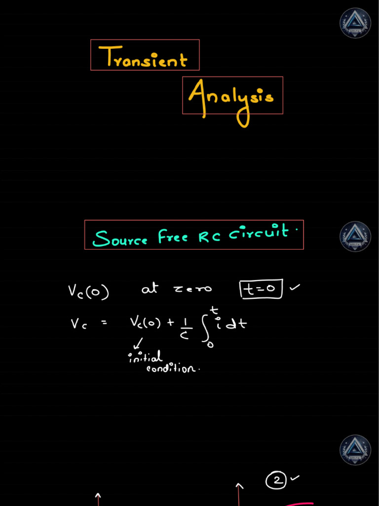 Source Free RC Circuit Analysis | PDF