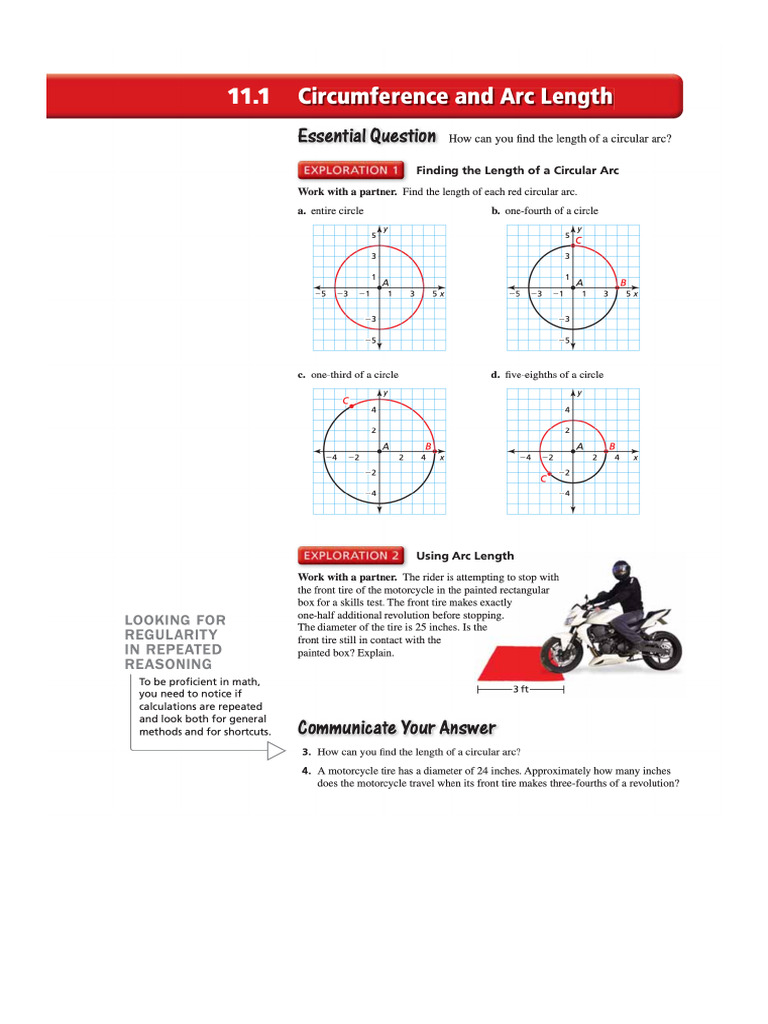 Circumference and Arc Lenght | PDF
