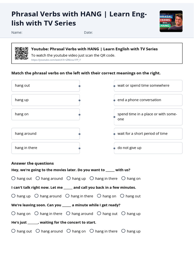 Phrasal Verbs With Hang | PDF | Linguistics