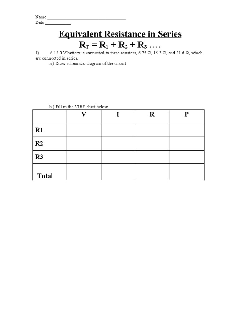 Equivalent Resistance (VIRP) | PDF | Teaching Methods & Materials