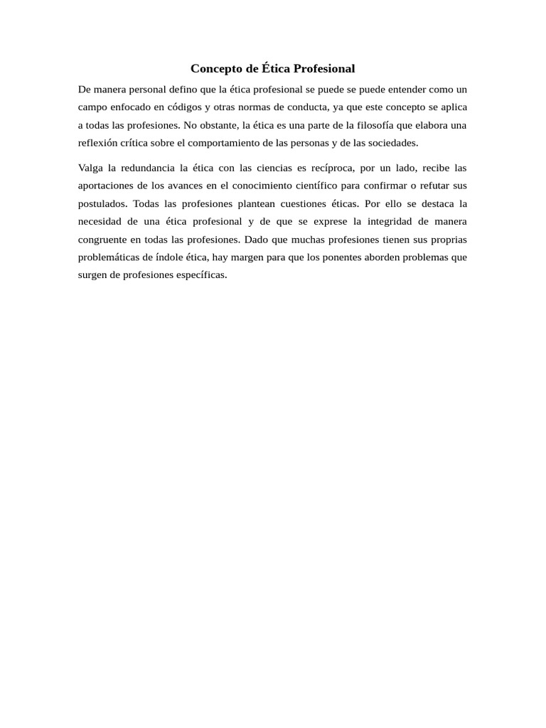 Ética Profesional: Normas y Conducta | PDF