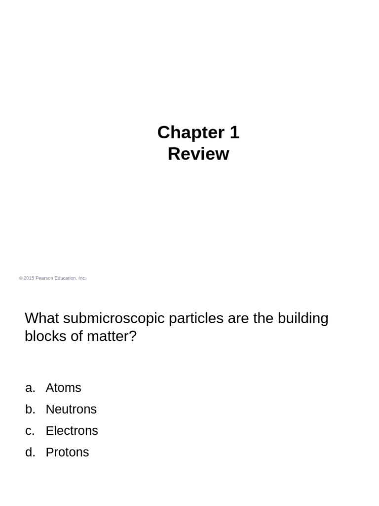 CHEM 121 Chapter 1 Review | PDF | Atoms | Molecules