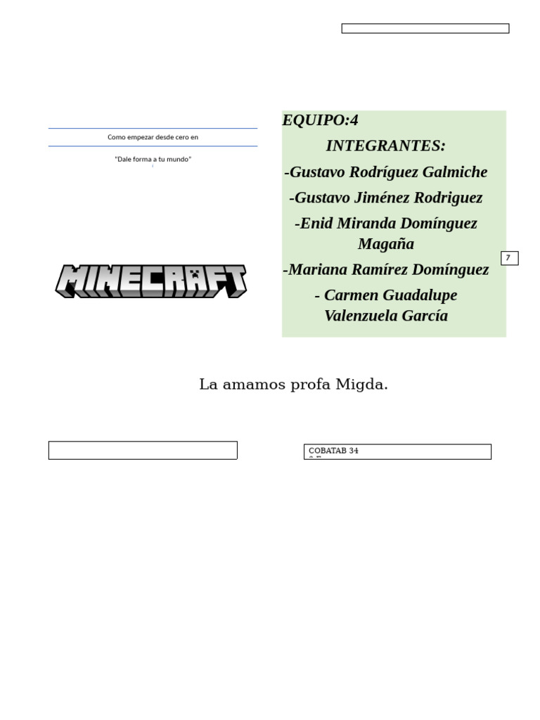 Como Empezar Desde Cero en Minecraft. | PDF