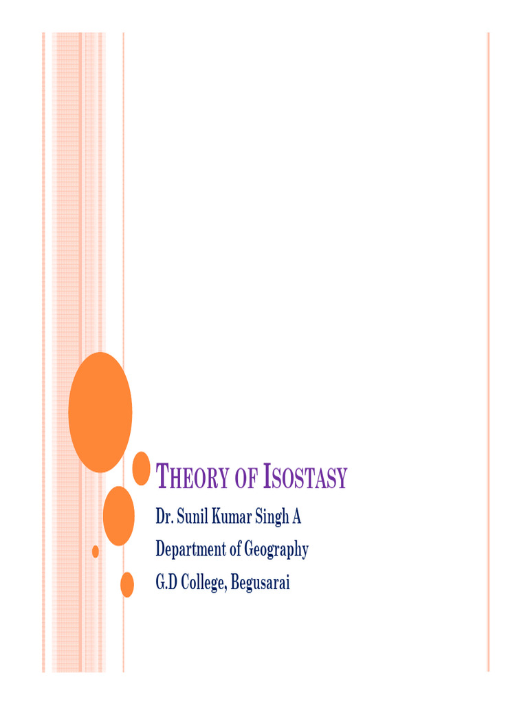 Theory of Isostasy | PDF