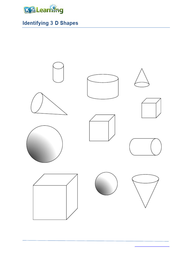 Grade 2 3-D Shapes Worksheet | PDF