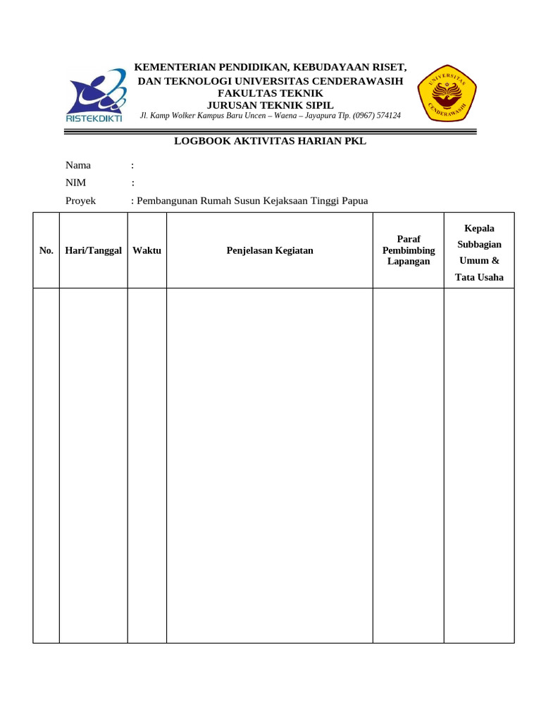LogBook PKL Untuk Balai | PDF