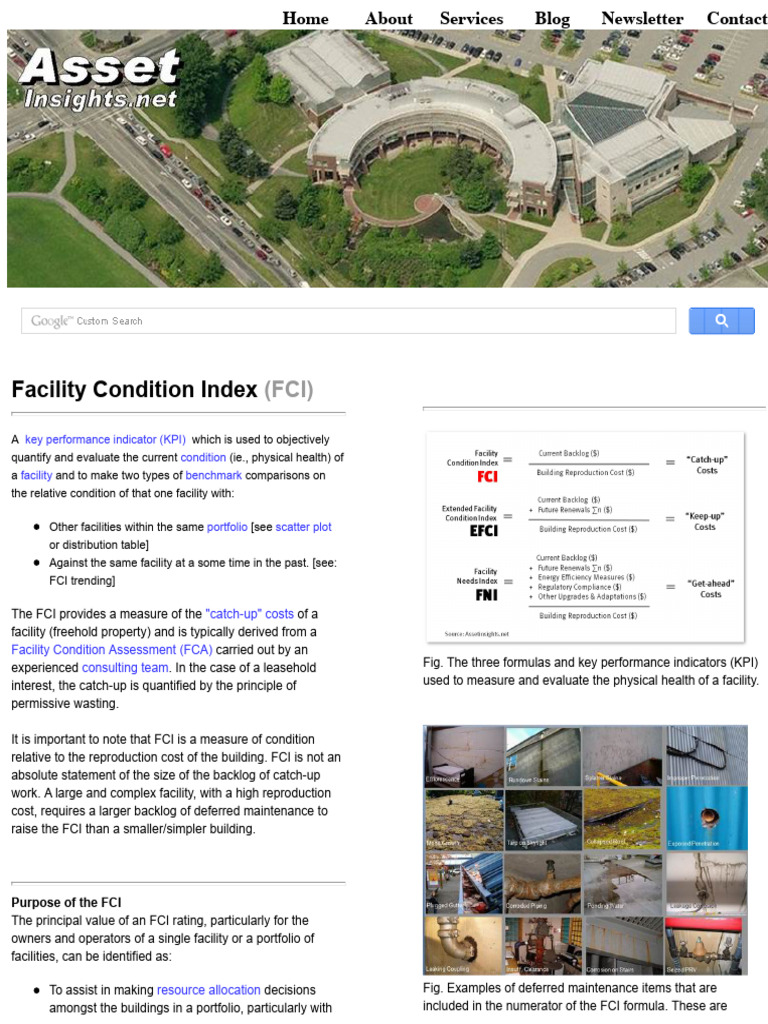 Understanding Facility Condition Index (FCI) | PDF | Performance ...