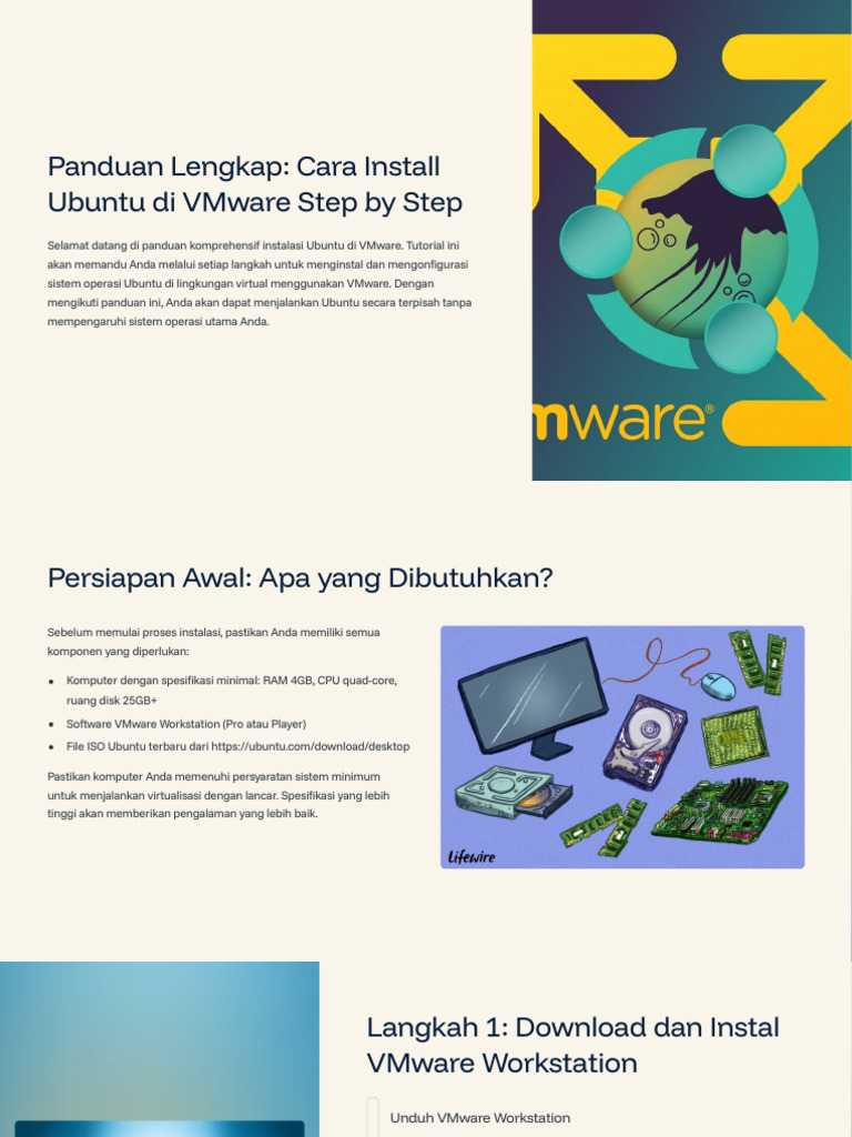 Panduan Lengkap Cara Install Ubuntu Di VMware Step-by-Step | PDF