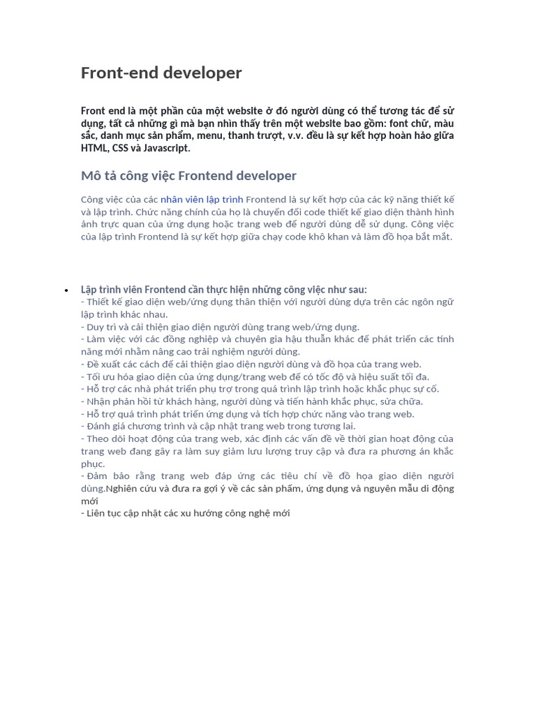 Front End | PDF